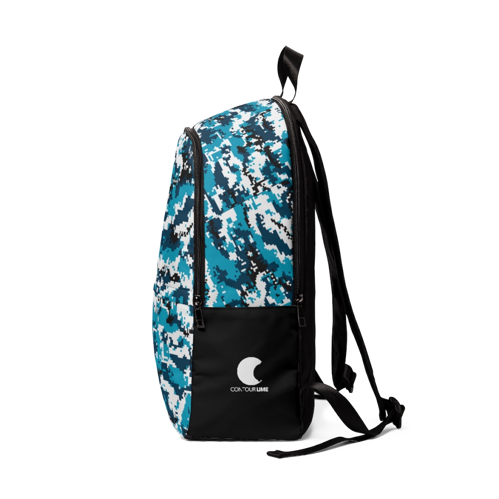 8 Bit Camo, Blue – Backpack | Contour Lime Apparel