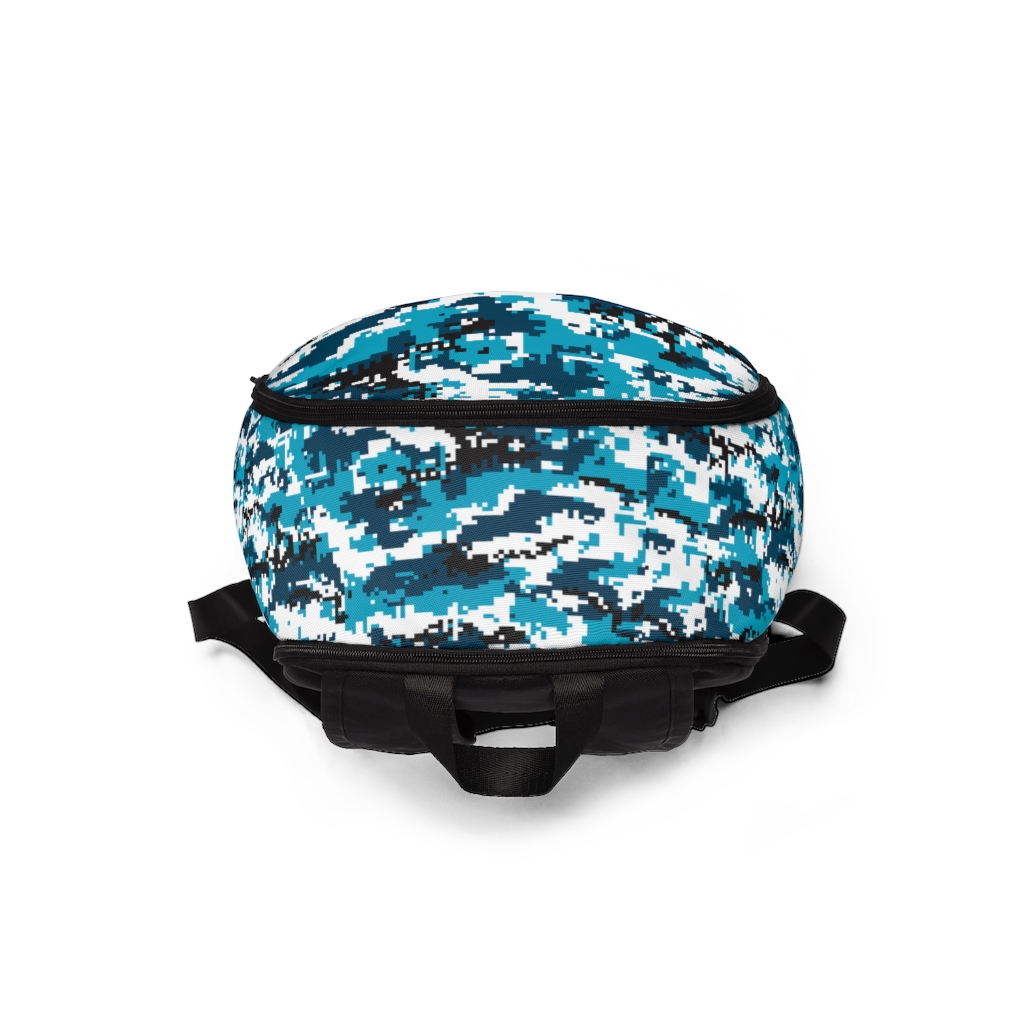 8 Bit Camo, Blue – Backpack | Contour Lime Apparel